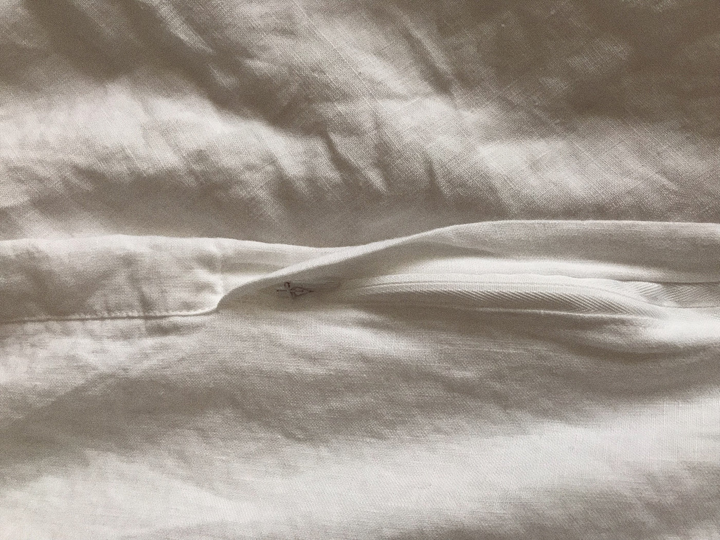 Organic white linen bedding set